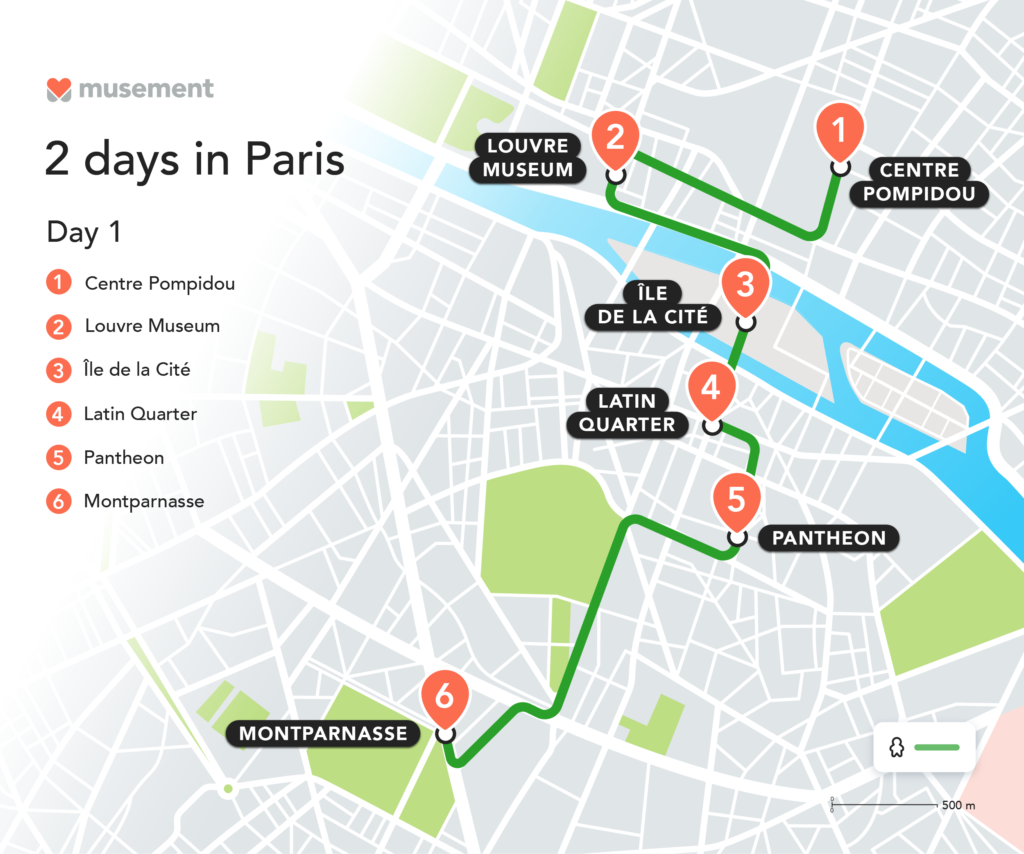 2 days in Paris: maps and itinerary - TRIFARGO